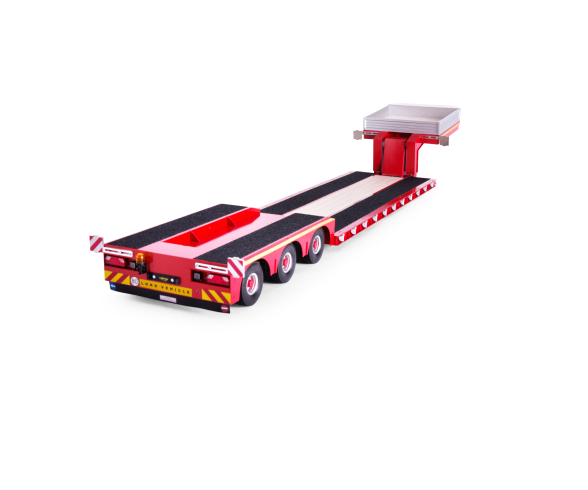 Buy 1:14 3-axle low loader swan hand/low bed online | Carson