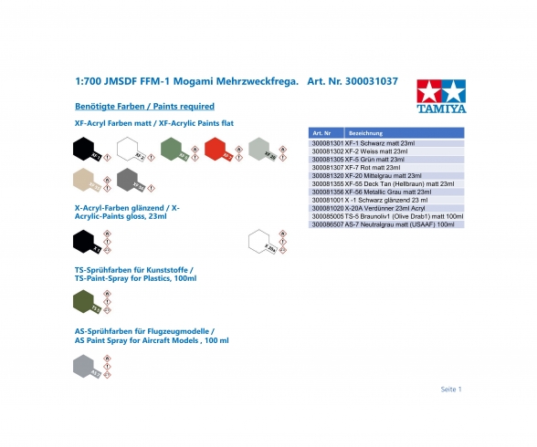 Buy 1:700 JMSDF FFM-1 Mogami online | Tamiya